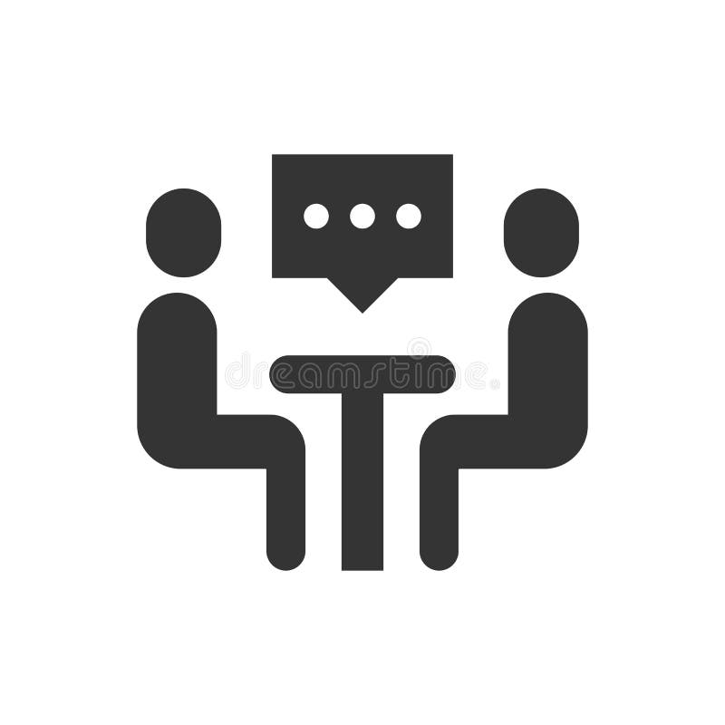 Interview Vector Icon stock vector. Illustration of symbol - 128918535