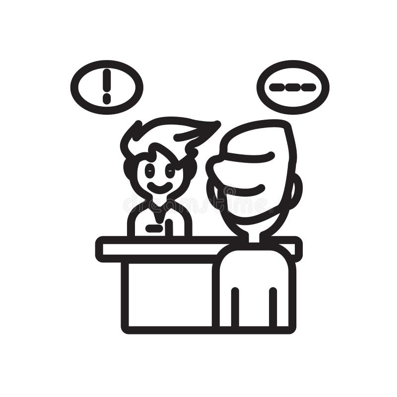 Interview Icon Vector Isolated on White Background, Interview Si Stock ...