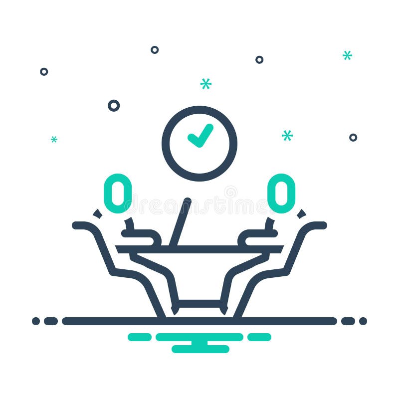 Mix Icon for Interview, Meeting and Client Stock Vector - Illustration ...