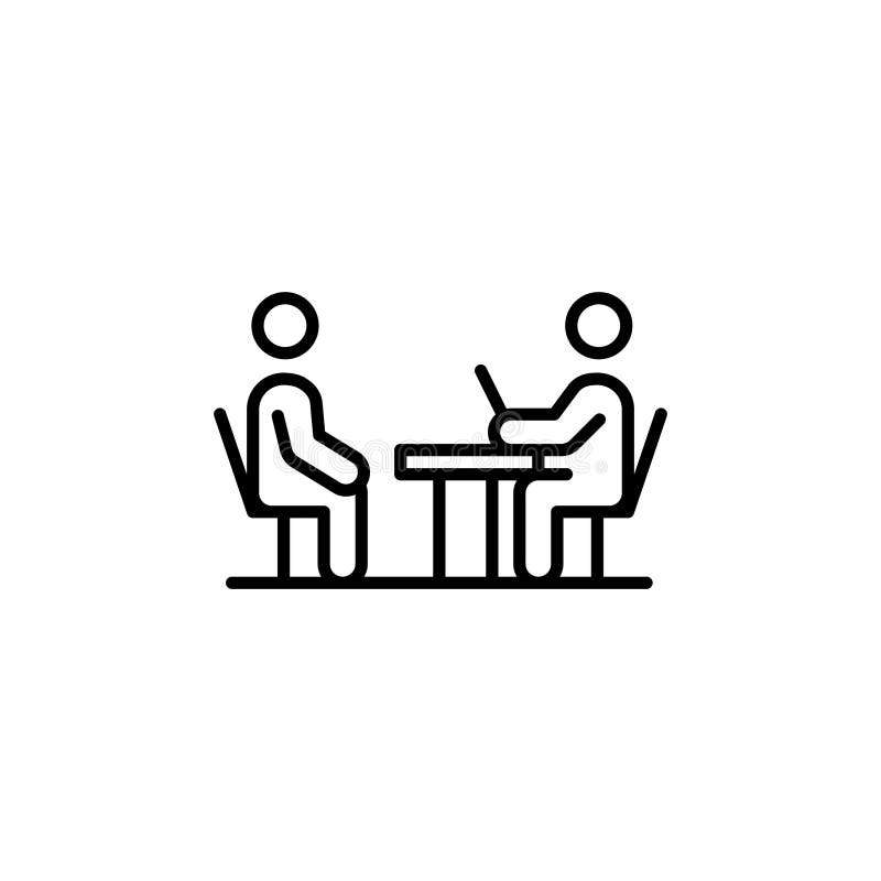 Interview icon stock vector. Illustration of opportunity - 330590941