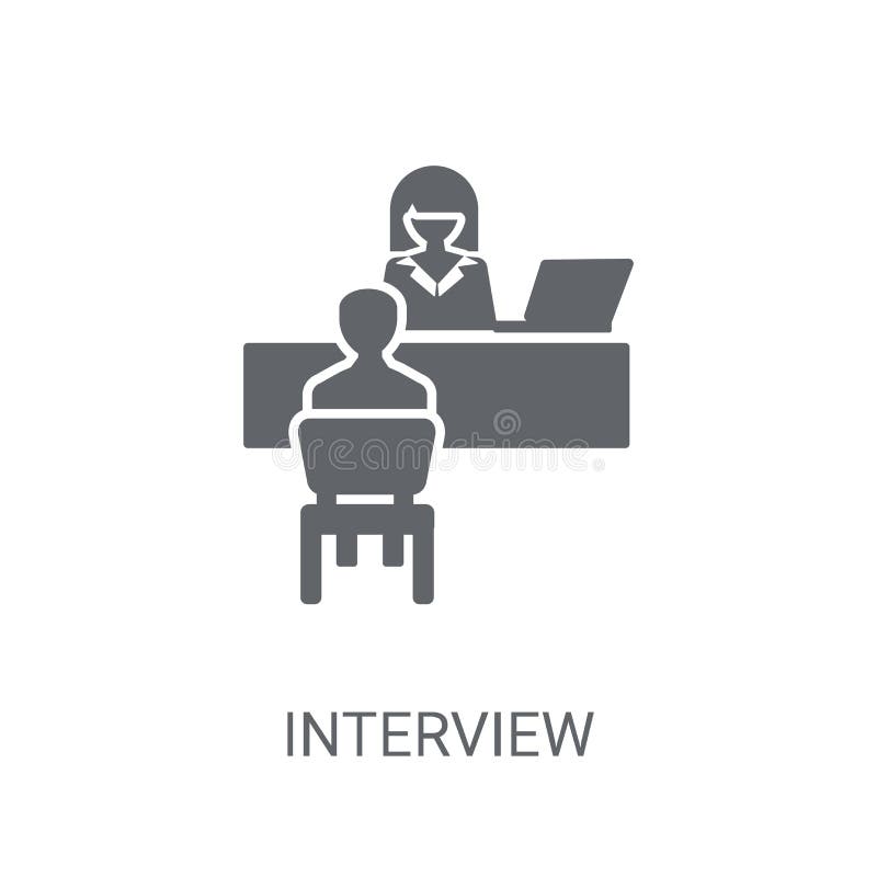 Interview Icon. Trendy Interview Logo Concept on White Backgroun Stock ...