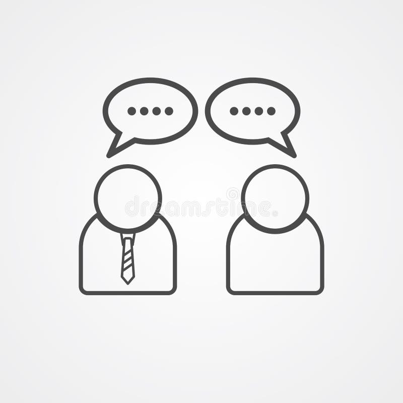 Interview Vector Icon Sign Symbol Stock Vector - Illustration of ...