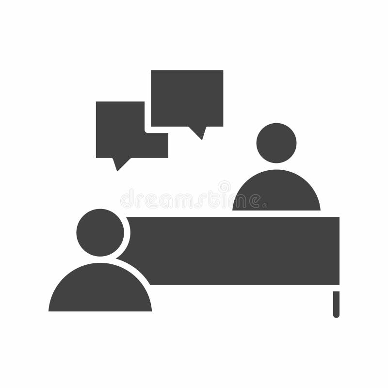 Interview Icon Vector Image. Stock Illustration - Illustration of outline, evaluation: 337258703