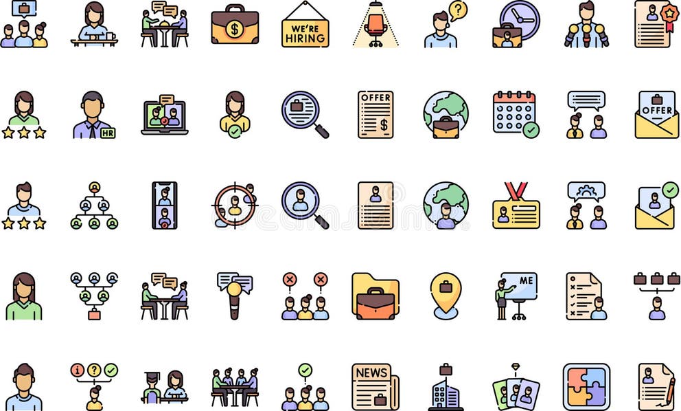 Interview Icons High-Quality Vector Icons Collection with Editable ...