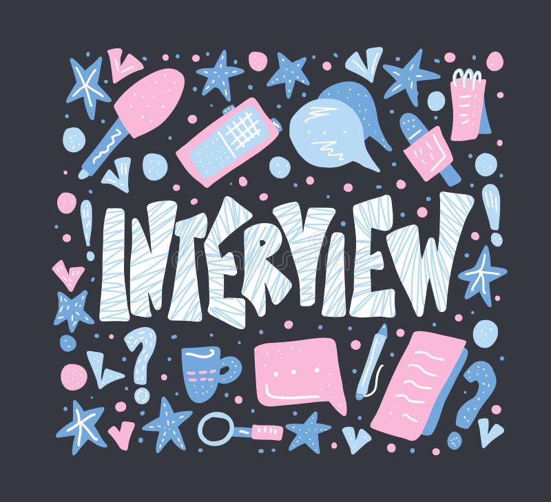 Interview Design Poster. Vector Illustration. Stock Vector ...