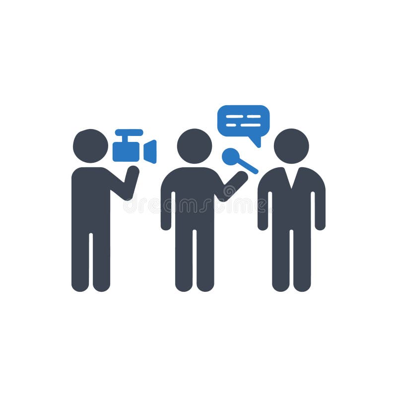 Interview Media Communication Icon Stock Vector - Illustration of ...