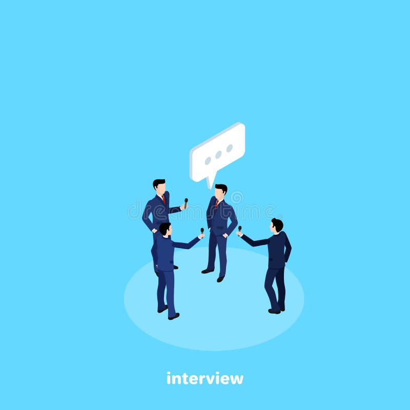Interview stock vector. Illustration of press, news - 185644711