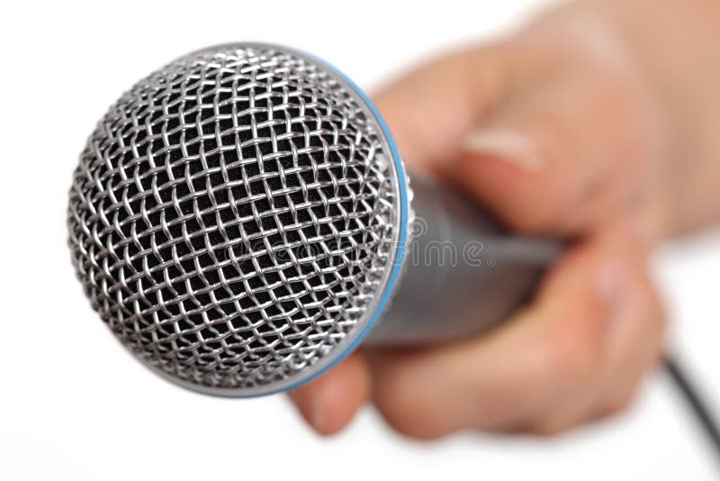 Interview with microphone stock image. Image of interview - 11037887