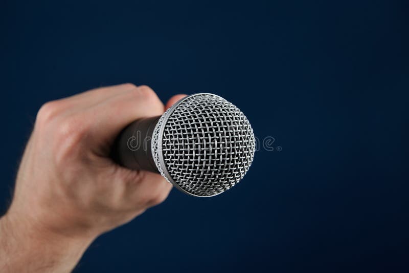 Interview with microphone stock image. Image of equipment - 72610697
