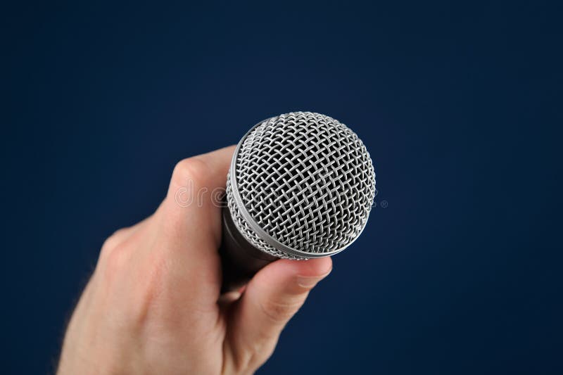 Interview with microphone stock image. Image of equipment - 72610697