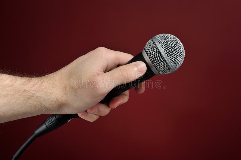 Interview with microphone stock image. Image of equipment - 72610697