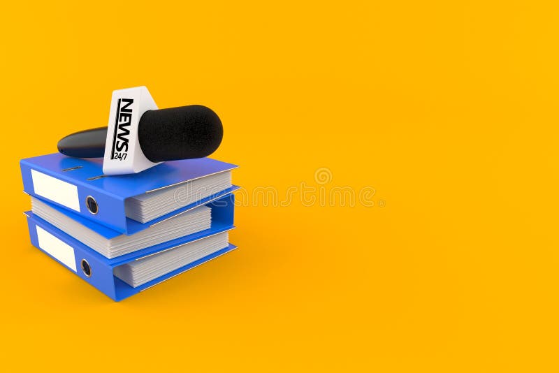 Interview Microphone with Ring Binders Stock Illustration ...
