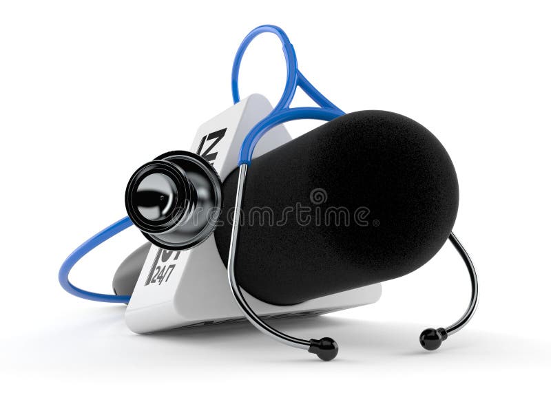 Interview Microphone with Stethoscope Stock Illustration - Illustration ...