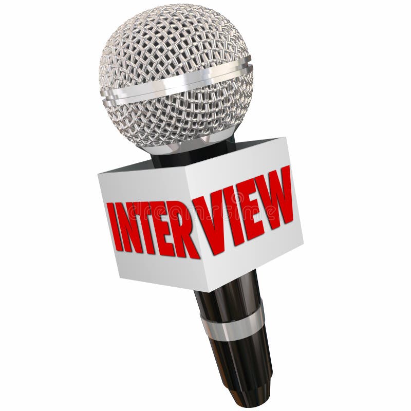 Interview-Mikrofon-Reporter-Asking Questions Getting-Antworten Stock ...