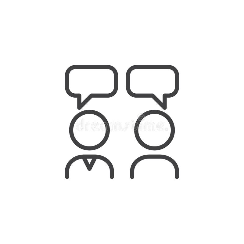 Interview outline icon stock vector. Illustration of business - 120759025