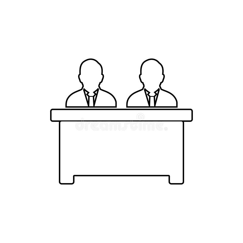 Interview Panel Icon. stock vector. Illustration of interview - 157851425