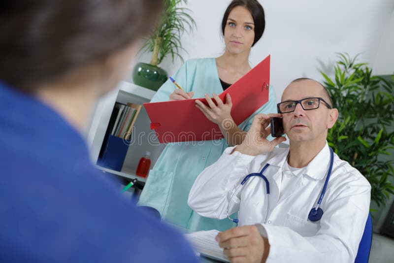 Interview with the patient stock image. Image of duty - 117893759