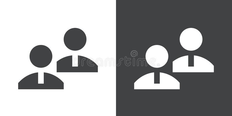 Interview Preparation Icon Flat Set in Black and White Color Stock ...