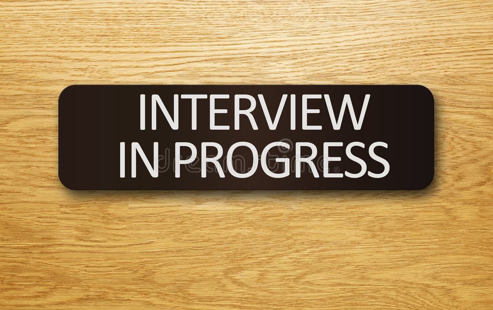 Interview in Progress stock photo. Image of door, brown - 27235160