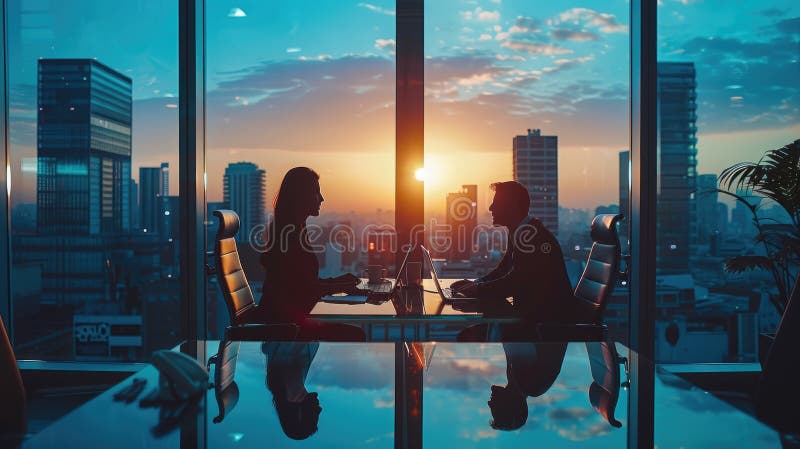 An Interview Scenario Where a Candidate and an Interviewer Engage in a ...