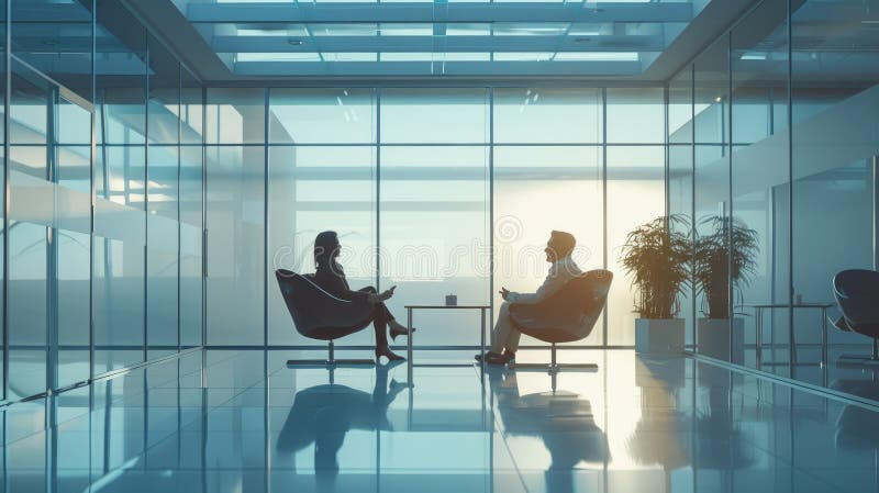 An Interview Scenario Where a Candidate and an Interviewer Engage in a ...