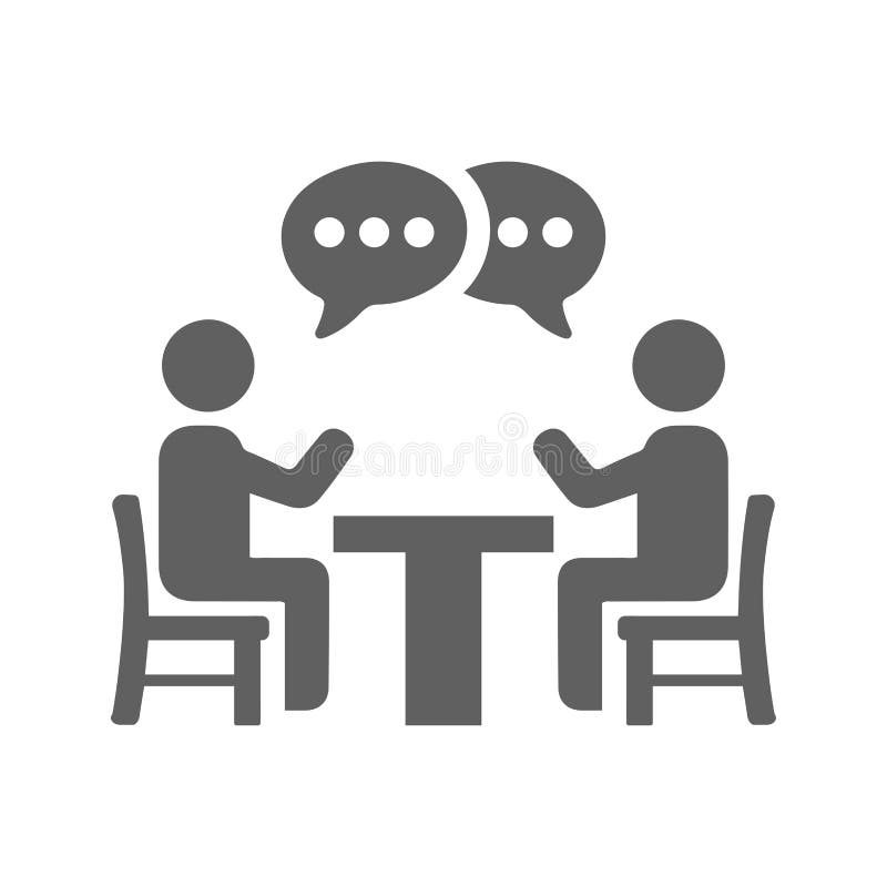 Interview, Speech, Woman Icon. Gray Vector Graphics Stock Vector ...