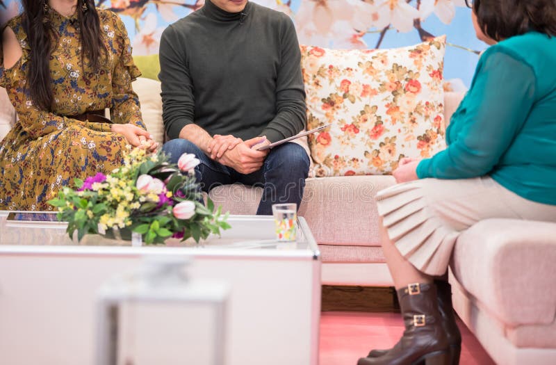 Interview in studio stock photo. Image of filming, young - 206910960