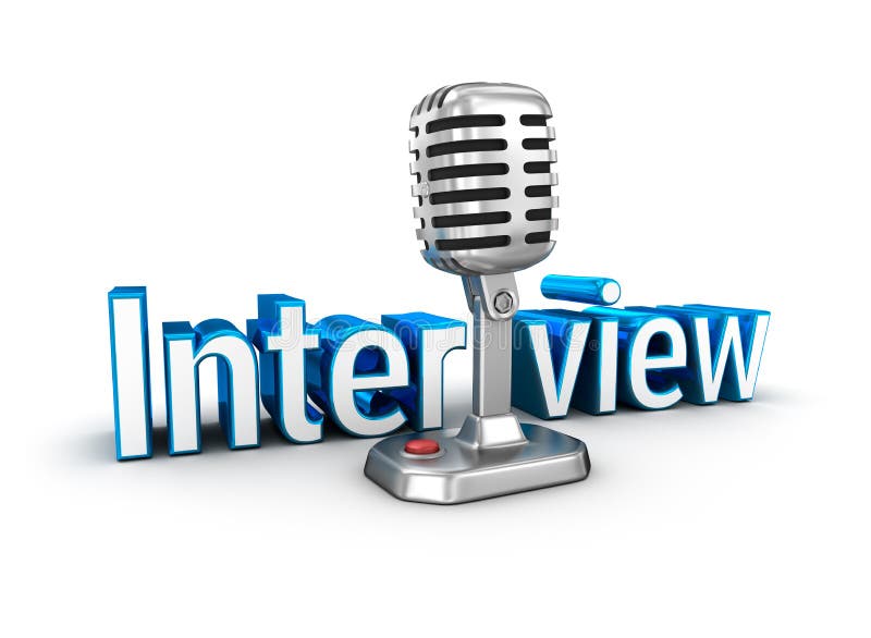 Interview Text and Microphone Stock Illustration - Illustration of ...