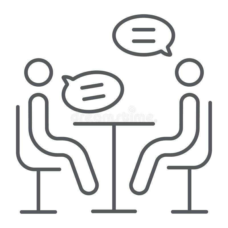 Interview Glyph Icon, Conference And Meeting, Discussion Sign, Vector ...