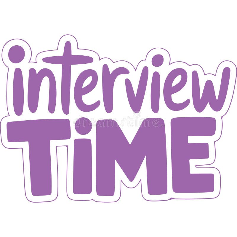 Interview Time Now Hiring Urgent Stock Vector - Illustration of ...