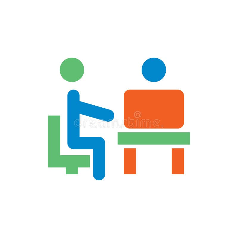 Interview Vector Icon Logo Design Stock Vector - Illustration of choice ...