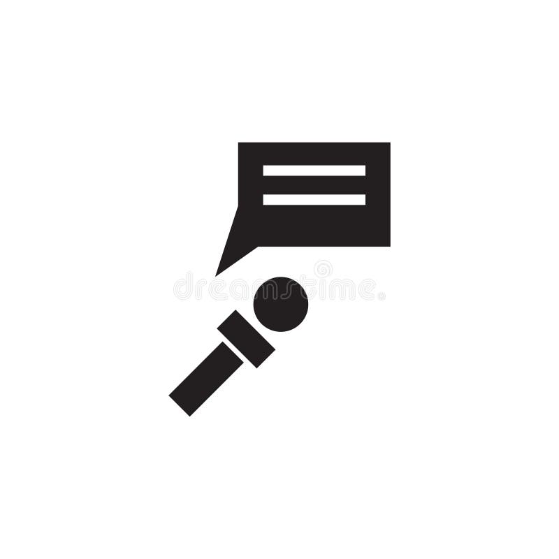 Interview Vector Icon Logo Design Stock Vector - Illustration of sign ...