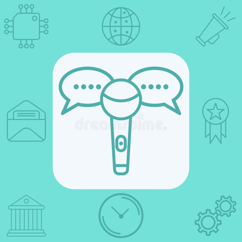 Interview Vector Icon Sign Symbol Stock Vector - Illustration of ...