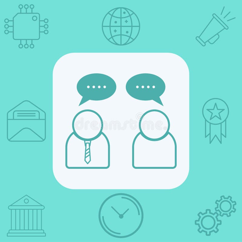 Interview Vector Icon Sign Symbol Stock Illustration - Illustration of ...
