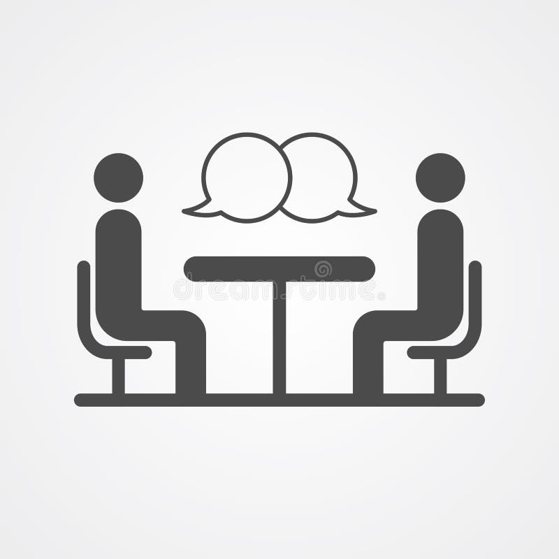 Interview Vector Icon Sign Symbol Stock Vector - Illustration of ...