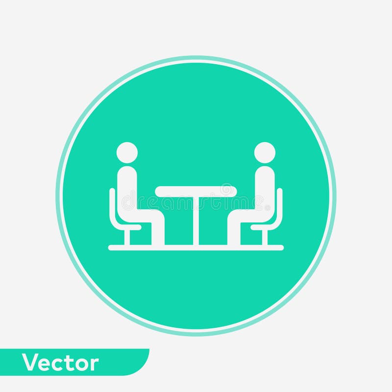 Interview Vector Icon Sign Symbol Stock Vector - Illustration of career ...
