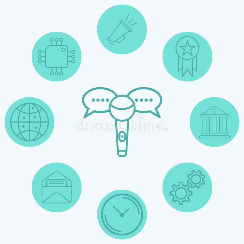 Interview Vector Icon Sign Symbol Stock Illustration - Illustration of ...