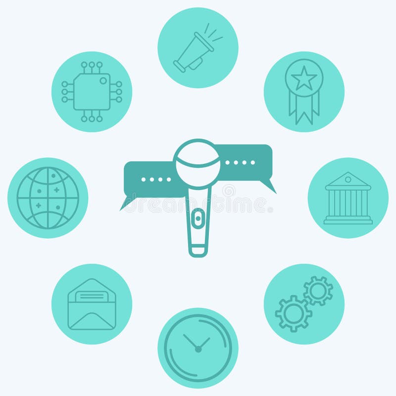 Interview Vector Icon Sign Symbol Stock Illustration - Illustration of ...