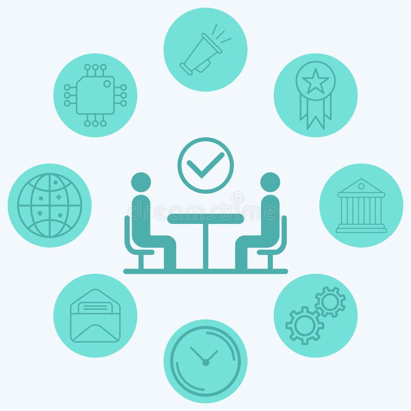 Interview Vector Icon Sign Symbol Stock Vector - Illustration of ...