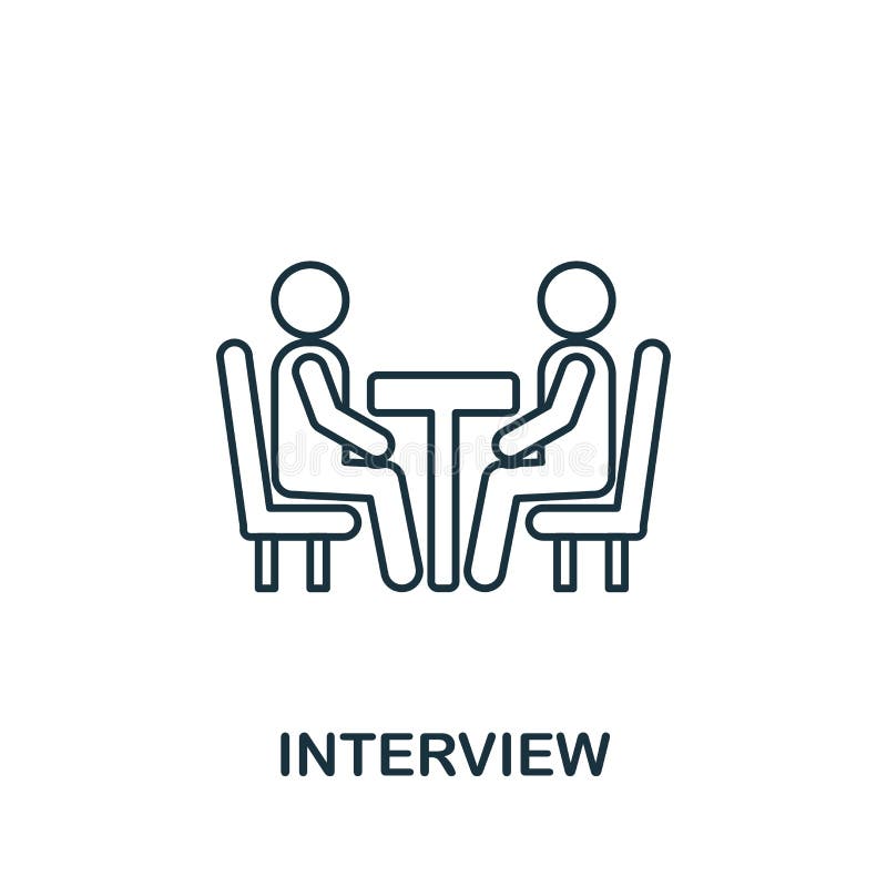 Interview Vector Icon Sign Symbol Stock Vector - Illustration of ...