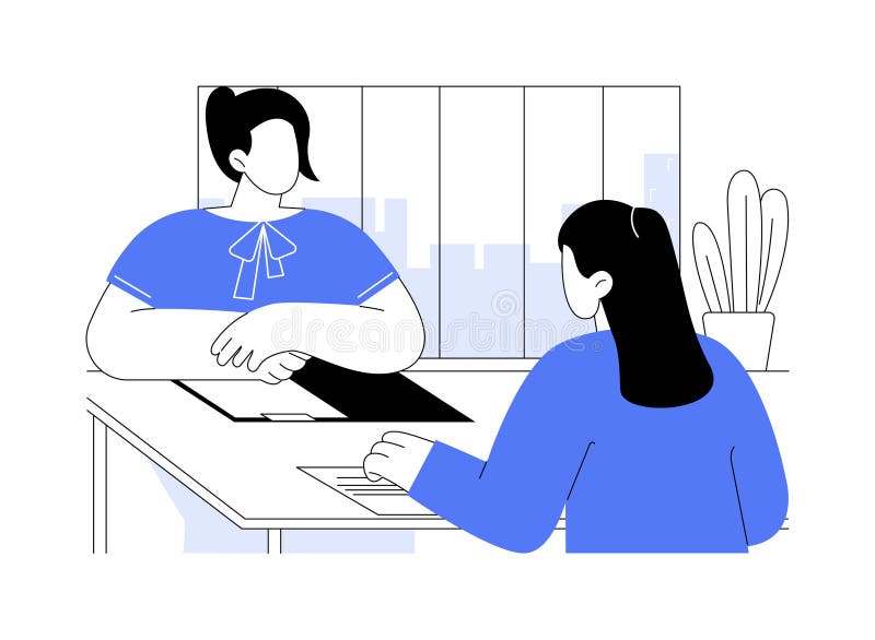 Interviewing Candidate Isolated Cartoon Vector Illustrations. Stock ...