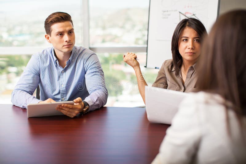 Interviewing a Job Candidate Stock Photo - Image of worker, business ...