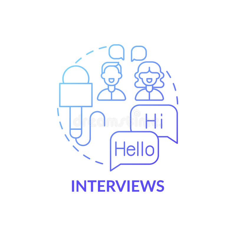 Interviews concept icon stock vector. Illustration of conference ...