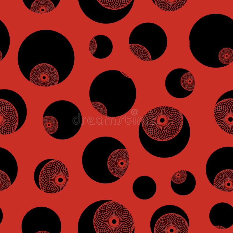 Interweaving Circle Eyes Abstract Geometric Seamless Pattern Stock ...