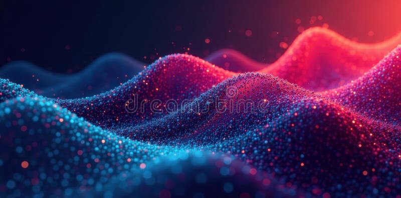 Interweaving Duotone Lines Forming Abstract Shapes, Creating a Depth ...