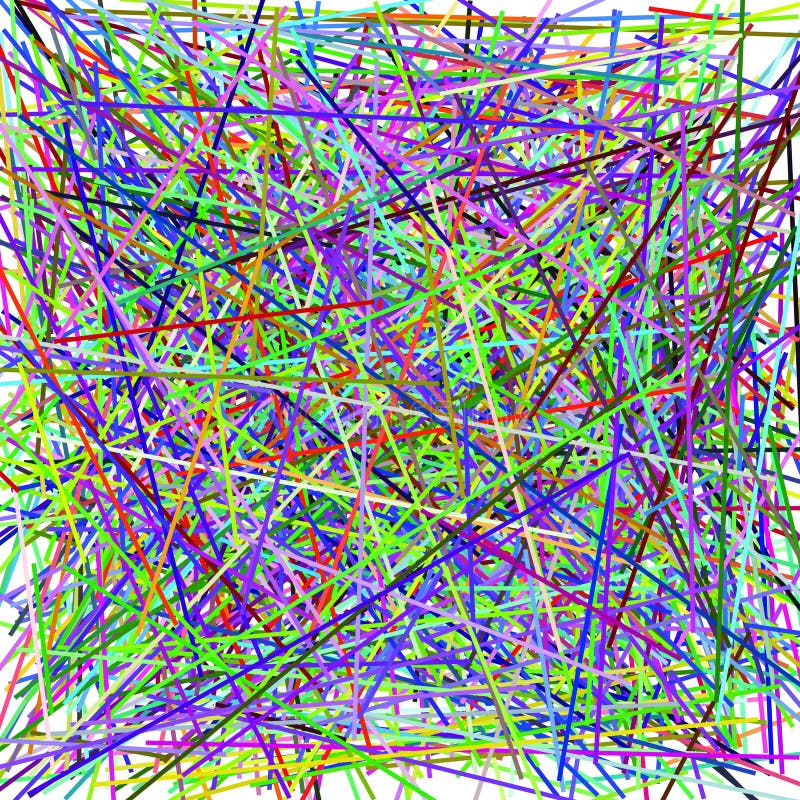 Interweaving of Hundreds of Straight Colored Lines with Random ...