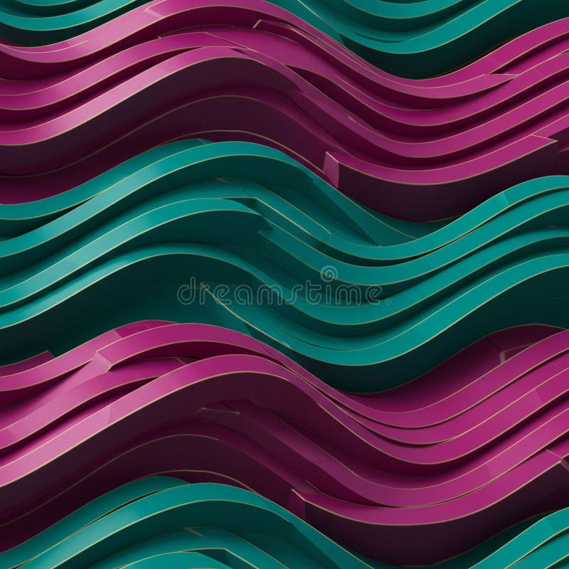 Interweaving Layers of Teal and Magenta Create a Wave-like Pattern ...