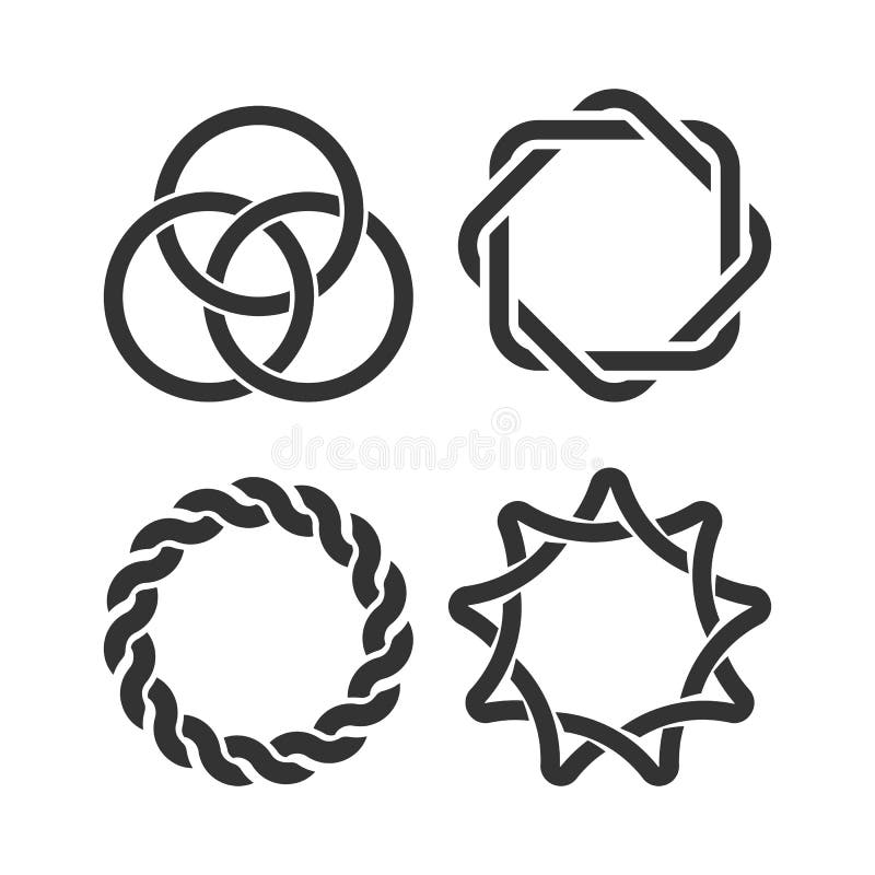 Interweaving-shapes stock illustration. Illustration of cool - 151986670