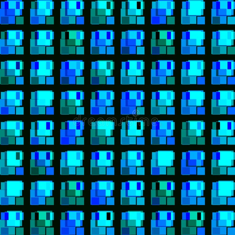 Interweaving Tile of Light Blue Intersecting Rectangles and Luminous ...