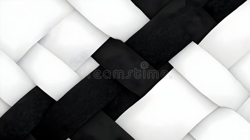 Abstract Monochrome Distressed Knitted Texture Check, Interwoven Bands ...